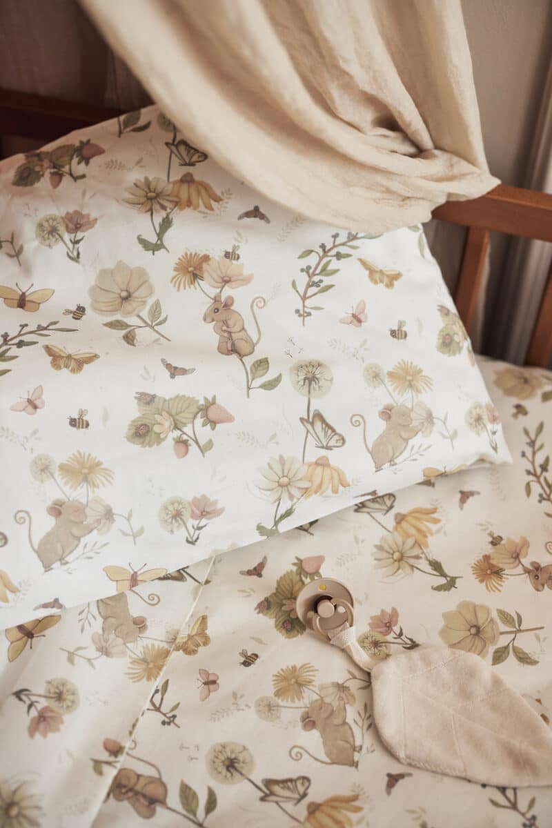 Jollein Dekbedovertrek Set Dreamy Mouse - Grasonderjevoeten.nl