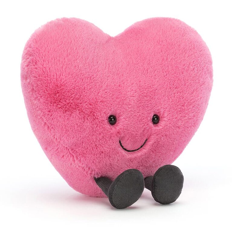 Jellycat Amuseable Knuffel Hartje - Pink Heart Large - Grasonderjevoeten.nl