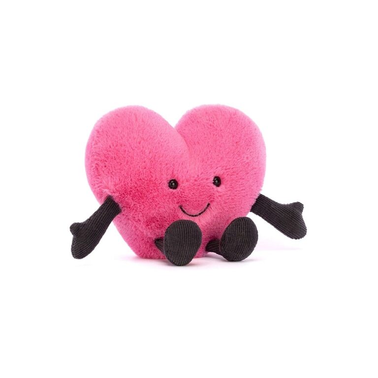 Jellycat Amuseable Knuffel Hartje Pink Heart Little - Grasonderjevoeten.nl