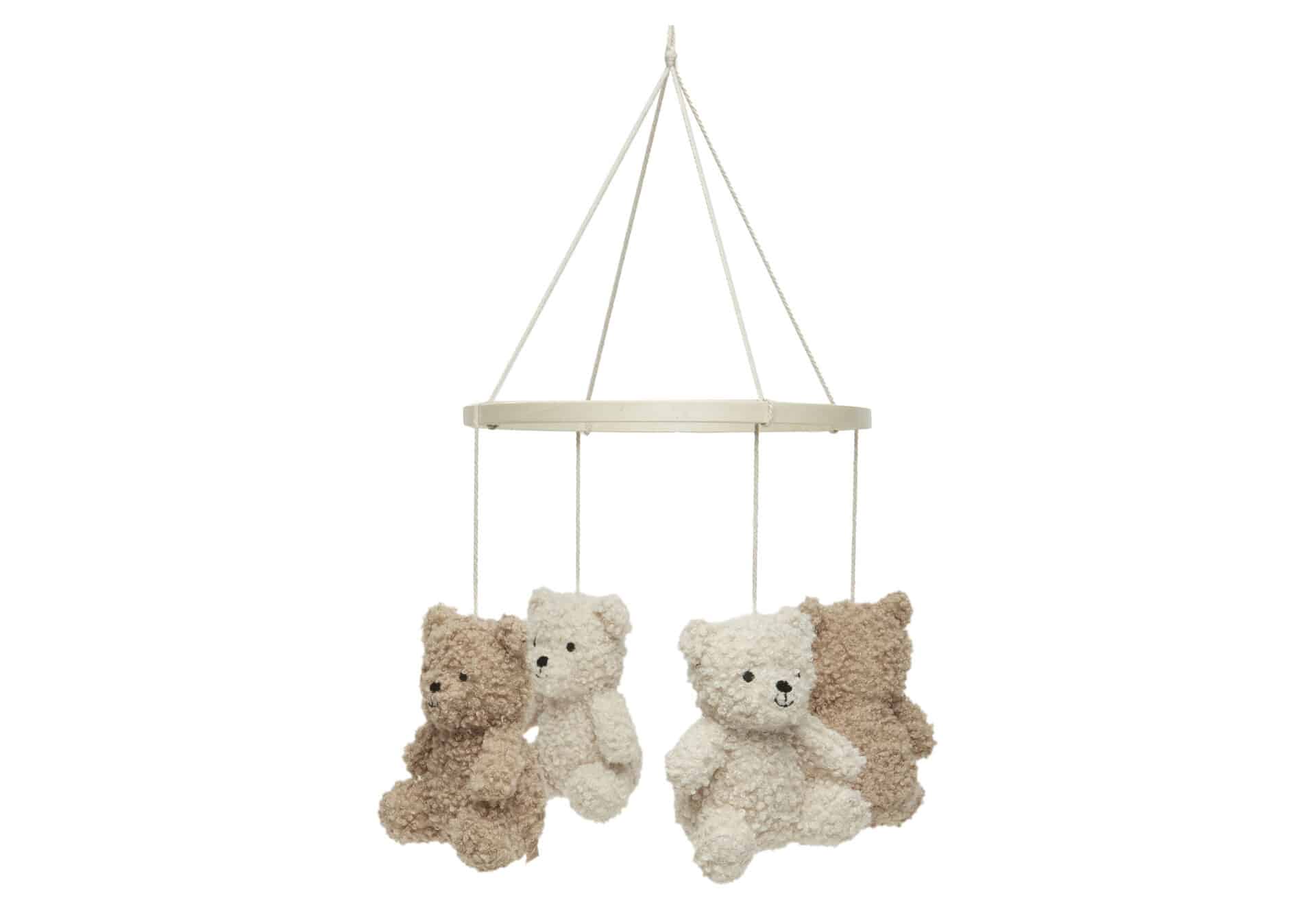 Jollein Baby Mobiel Teddy Bear - Naturel Biscuit - Grasonderjevoeten.nl