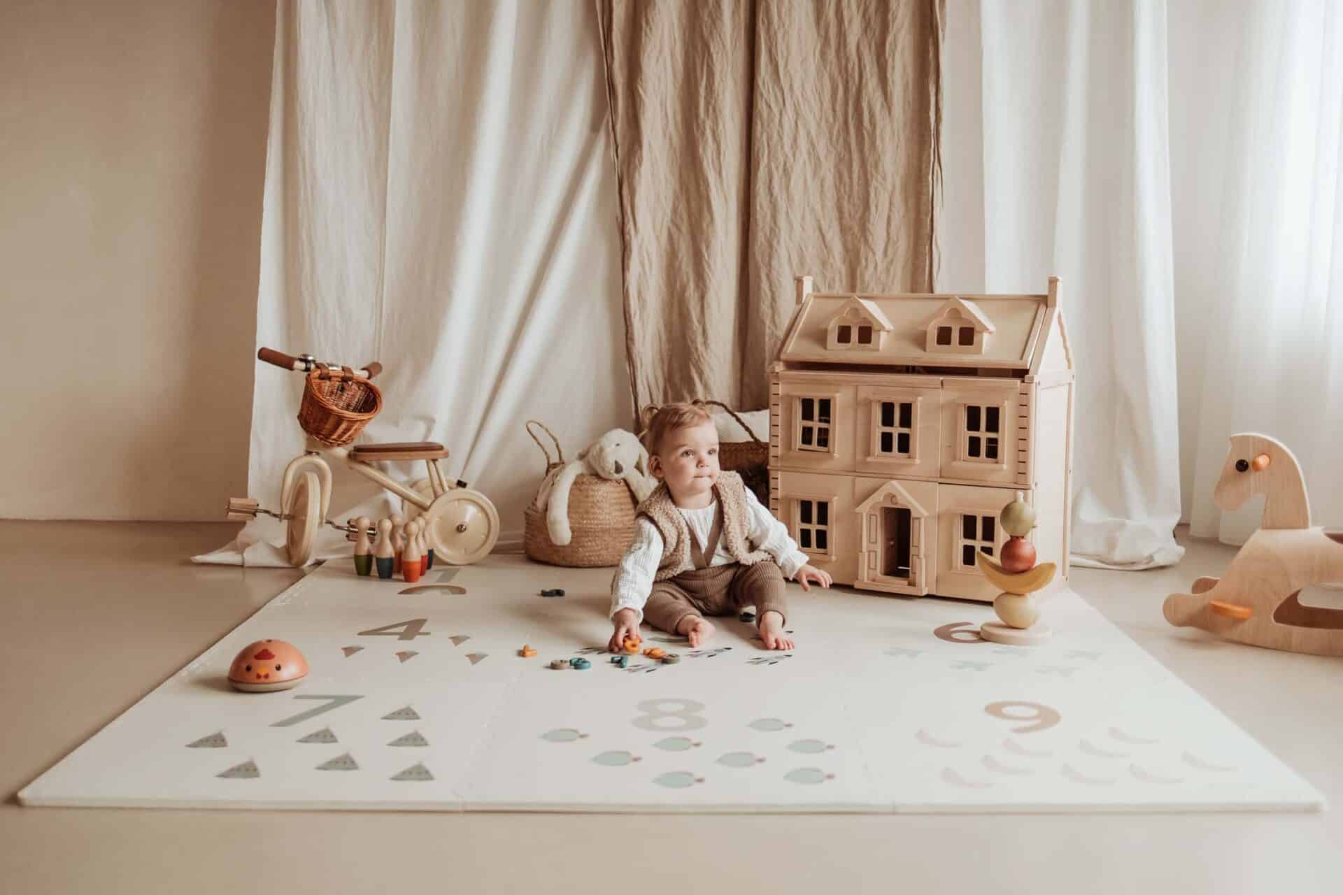 Play and Go Puzzelmat Numbers Terrazzo EVA - Grasonderjevoeten.nl